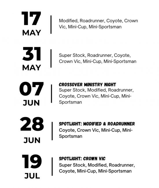 2025 Racing Schedule